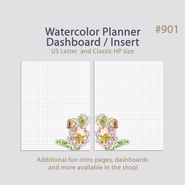 Watercolor Dashboard - Etsy