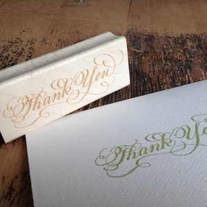 CLEARANCE Calligraphy Thank You Stamp Darcy Large - Etsy