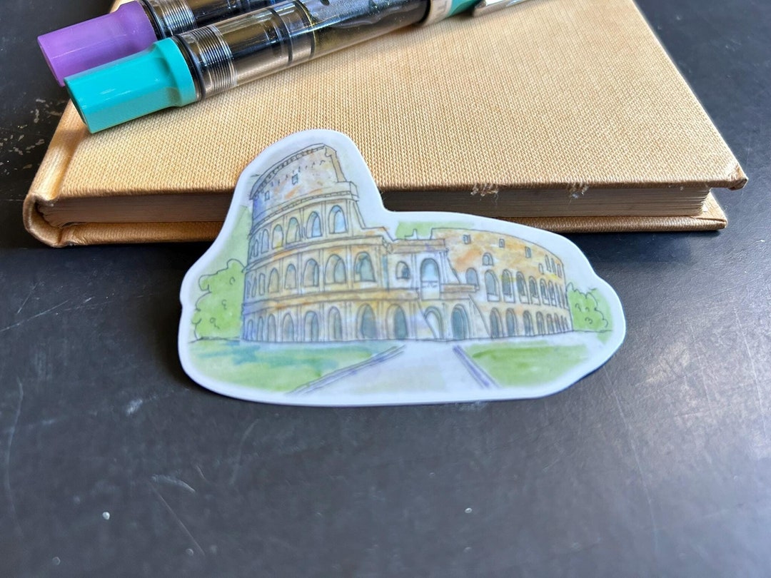 Colosseum Stickers Rome Sticker Waterproof - Etsy
