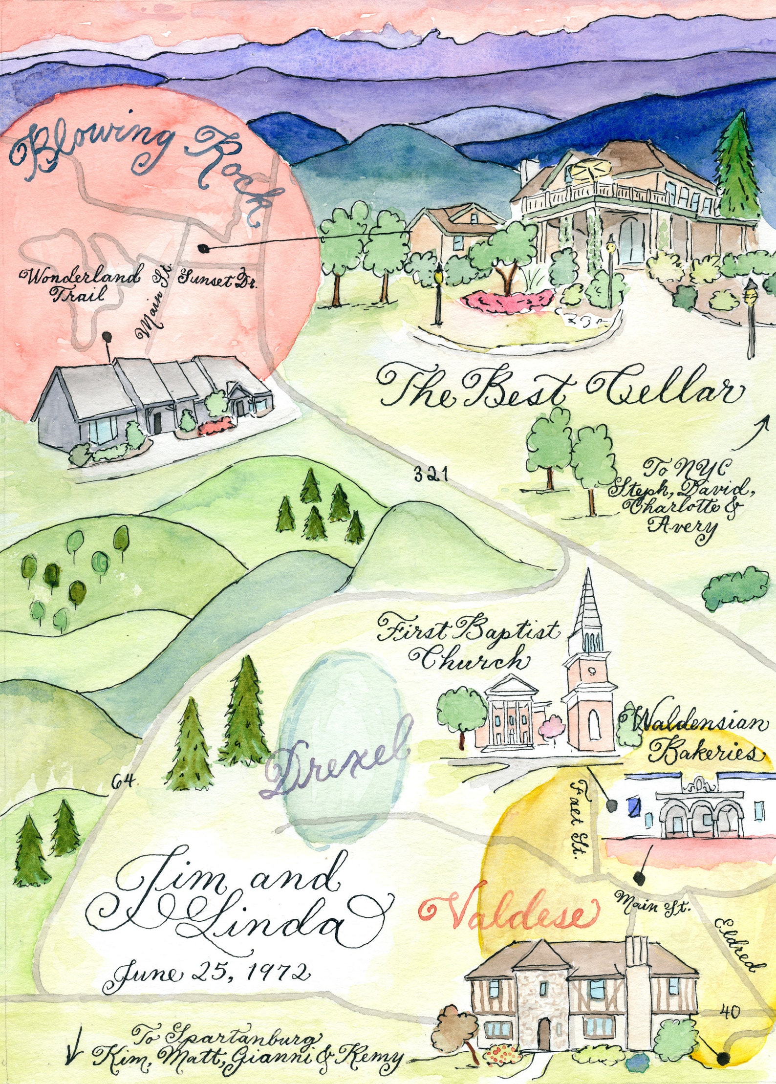 Biddle Mansion, Tarrytown New York Venue Wedding Map by Robyn Love ...