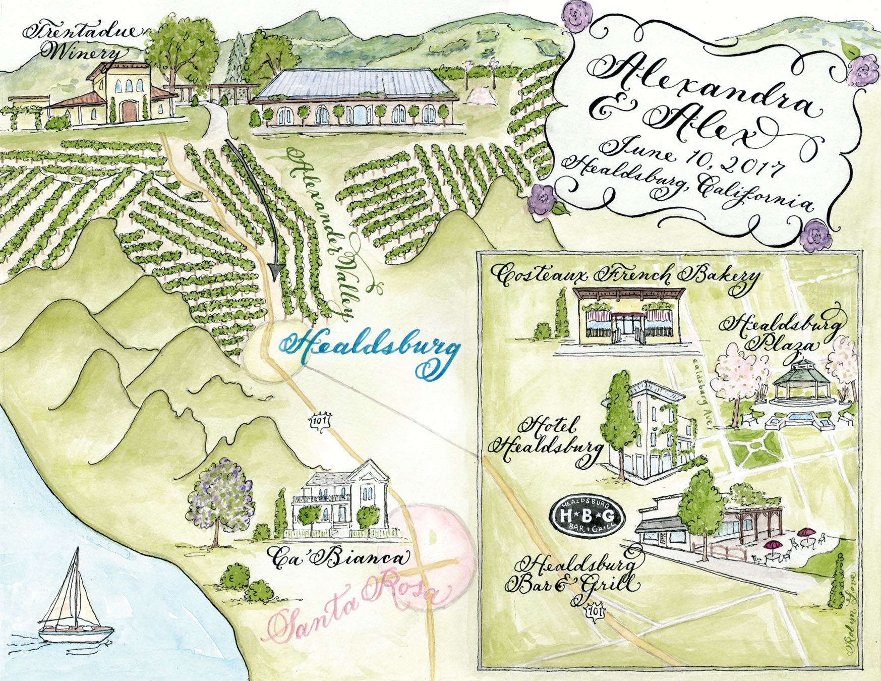 Biddle Mansion, Tarrytown New York Venue Wedding Map by Robyn Love ...