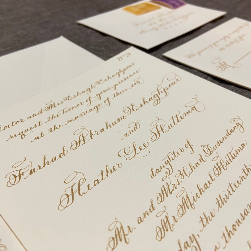 Thermography Wedding Invitations - Etsy