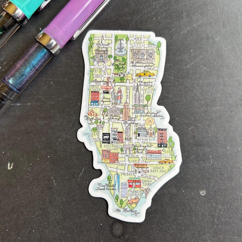 Cute Map of Nyc - Etsy
