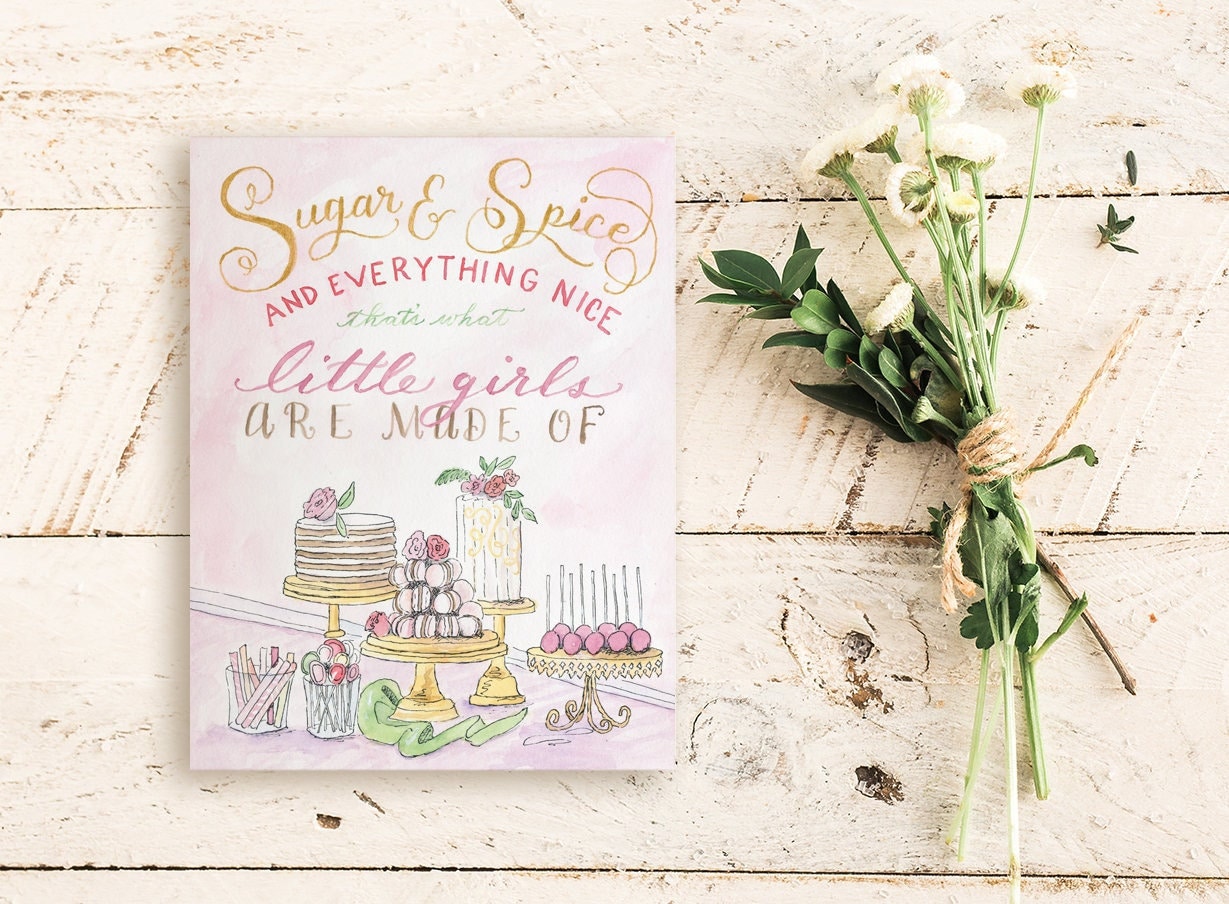 Sugar and Spice Card -- Single Card, Set of 4 or 10 - Etsy