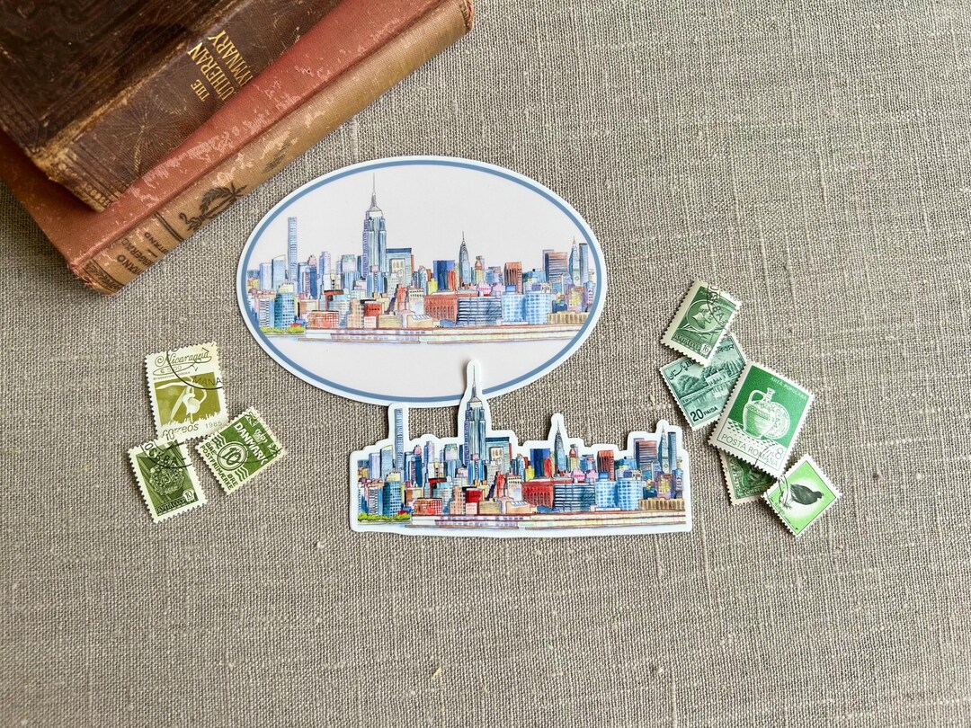 New York City Skyline Stickers - Two Styles - Waterproof - Etsy