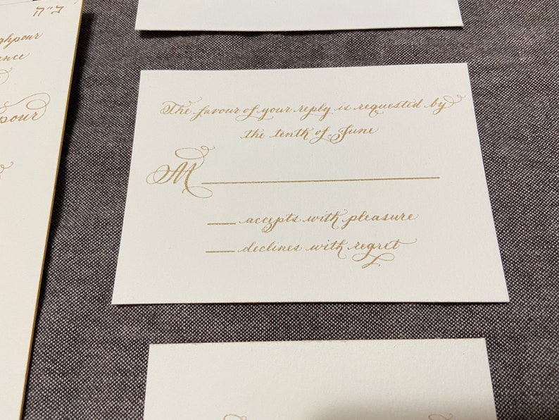 Handwritten Calligraphy Wedding Invitations With Raised - Etsy