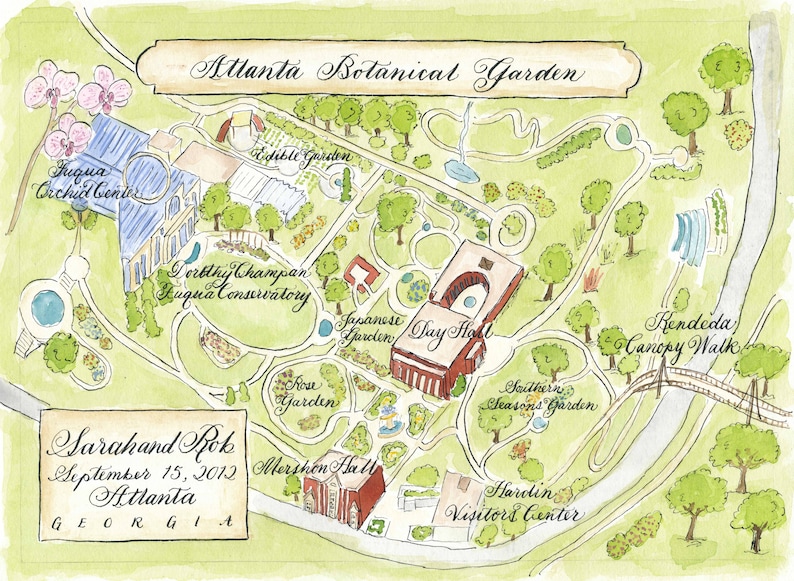 Wedding Venue Watercolor Wedding Map Invitations DIY, Print at Home or ...