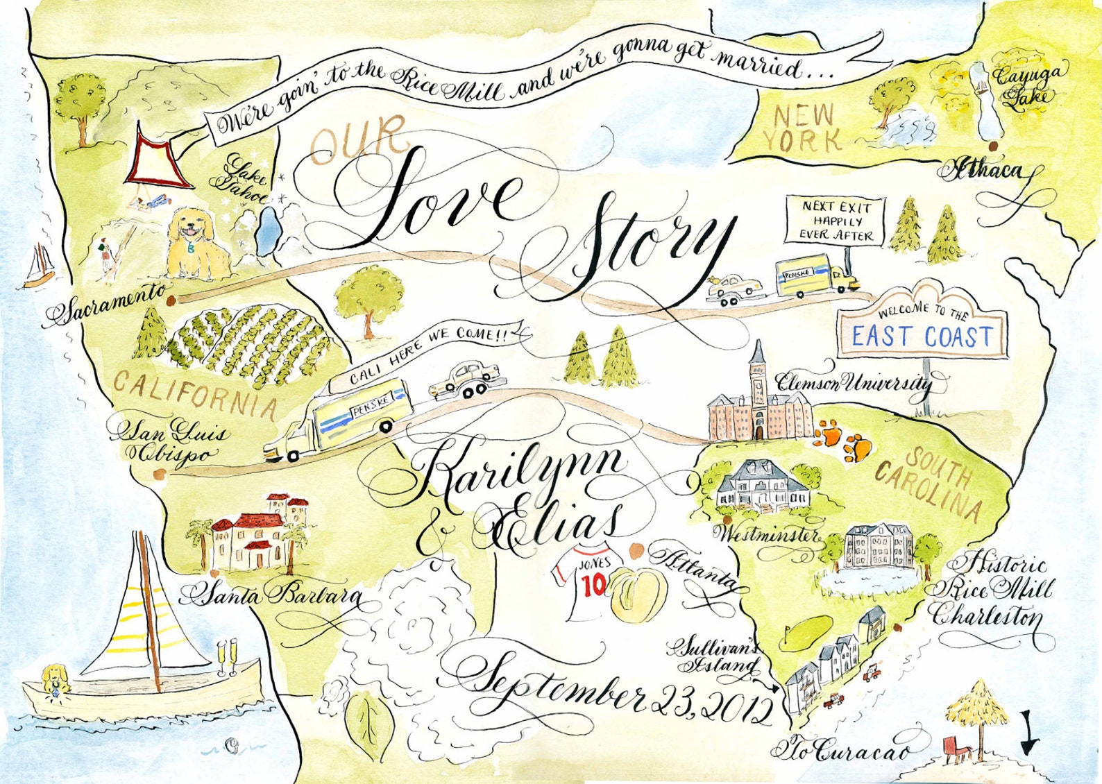 Watercolor Medium Travel Map DIY Print at Home or Order - Etsy