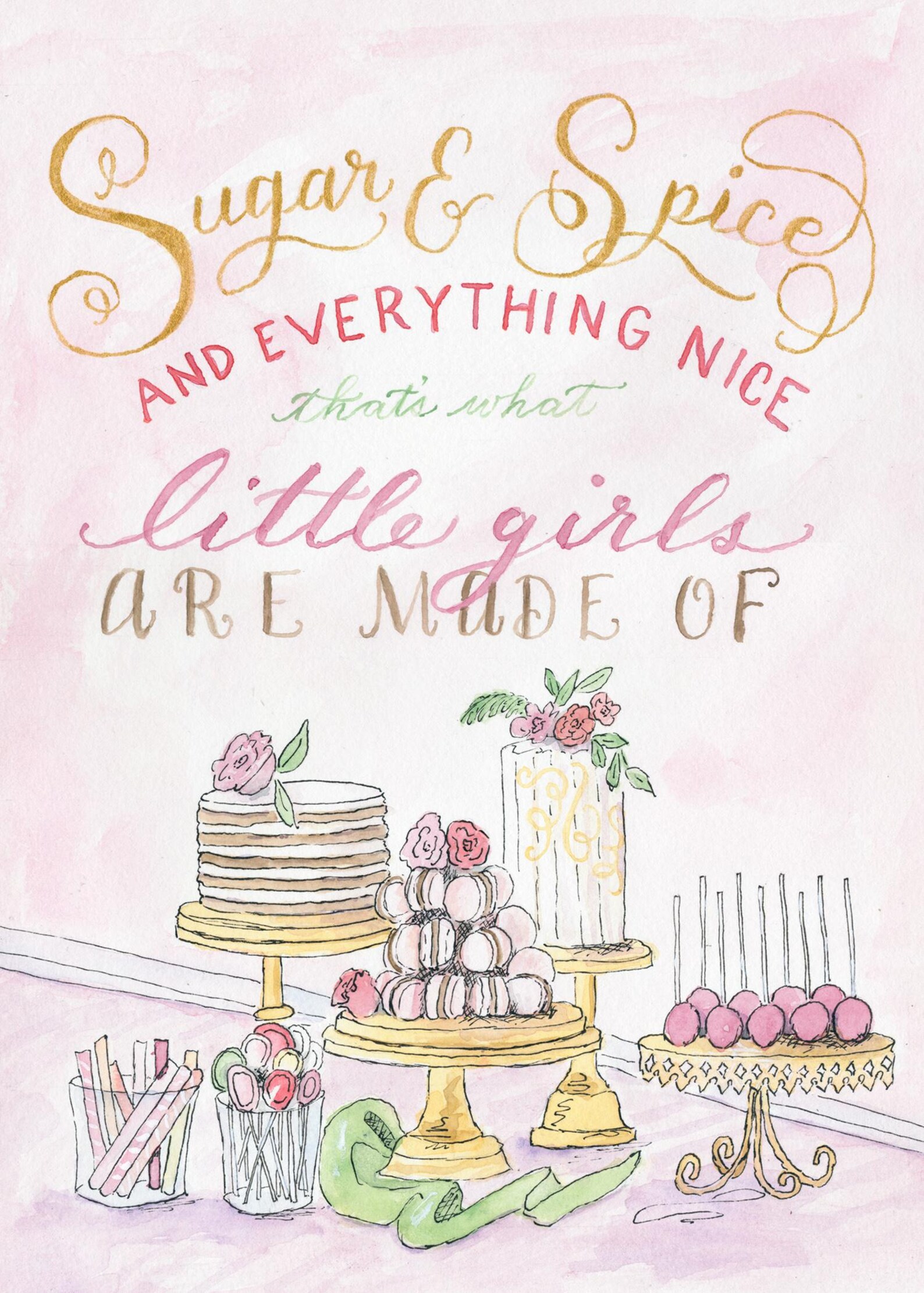 Sugar and Spice Card -- Single Card, Set of 4 or 10 - Etsy
