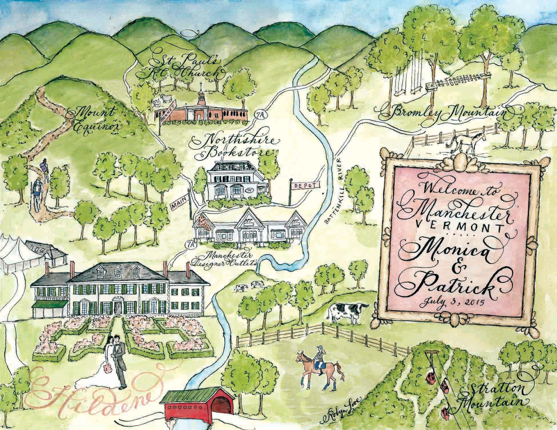 Biddle Mansion, Tarrytown New York Venue Wedding Map by Robyn Love ...