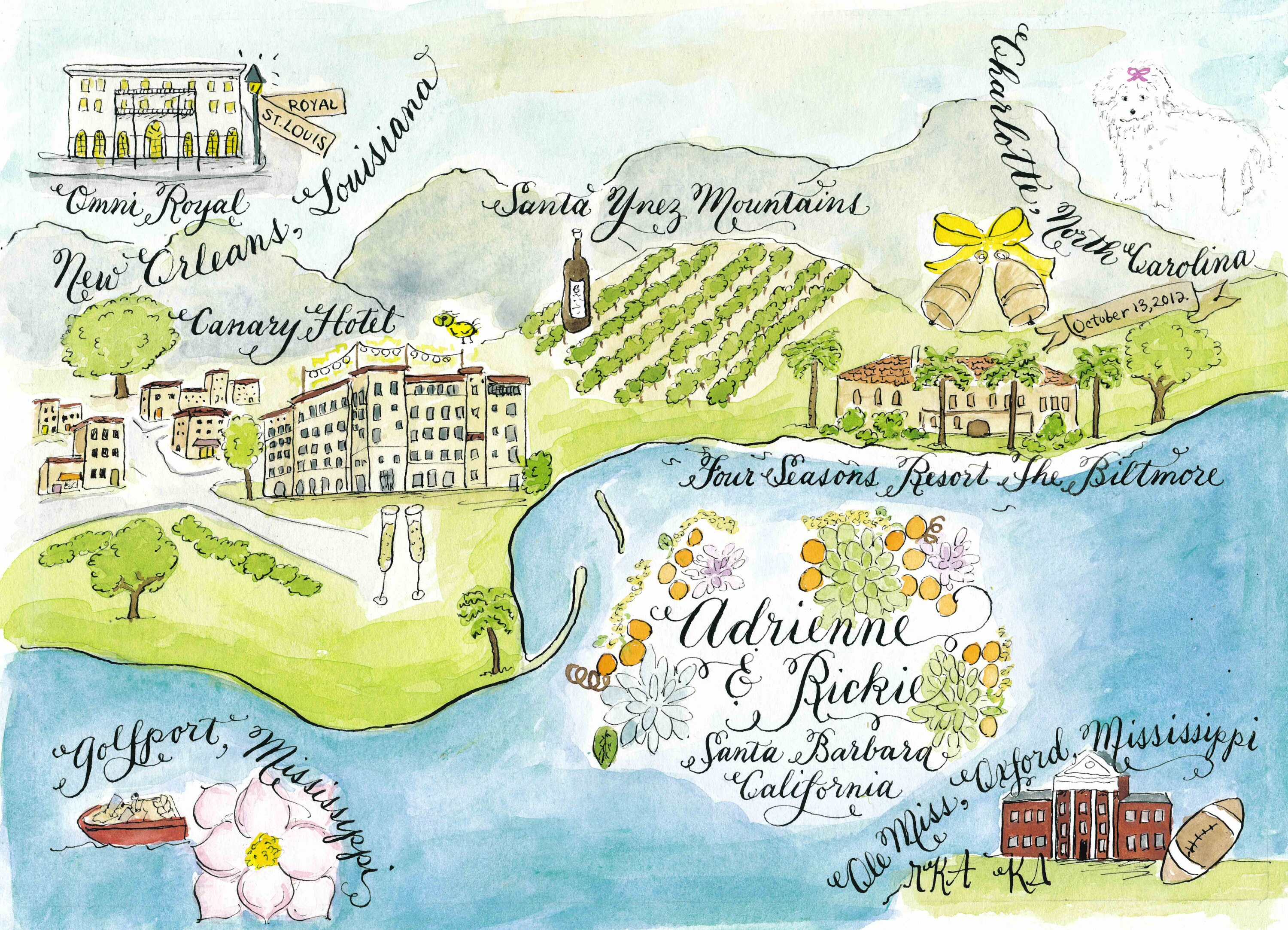 Biddle Mansion, Tarrytown New York Venue Wedding Map by Robyn Love ...