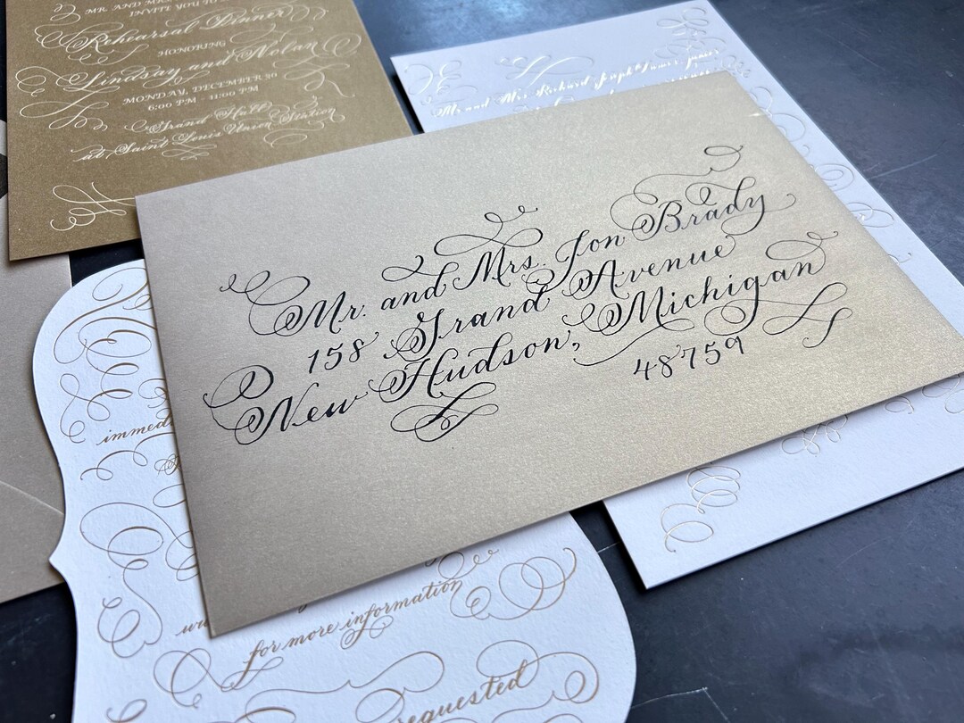 Calligraphy Handwritten Envelope Addressing - Professional Calligrapher ...