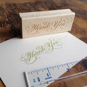 CLEARANCE Calligraphy Thank You Stamp Darcy Large - Etsy