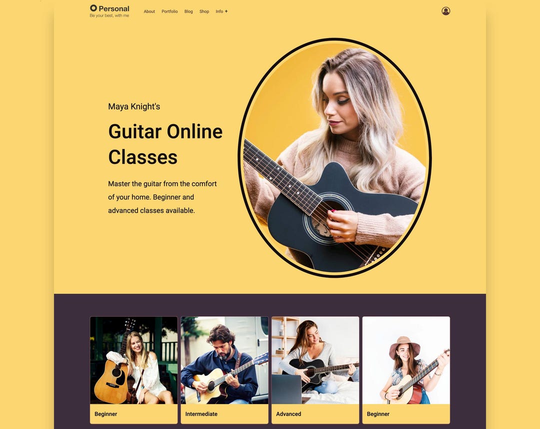 Tutor Elementor Template for School Trainer Academy Blogger Portfolio ...