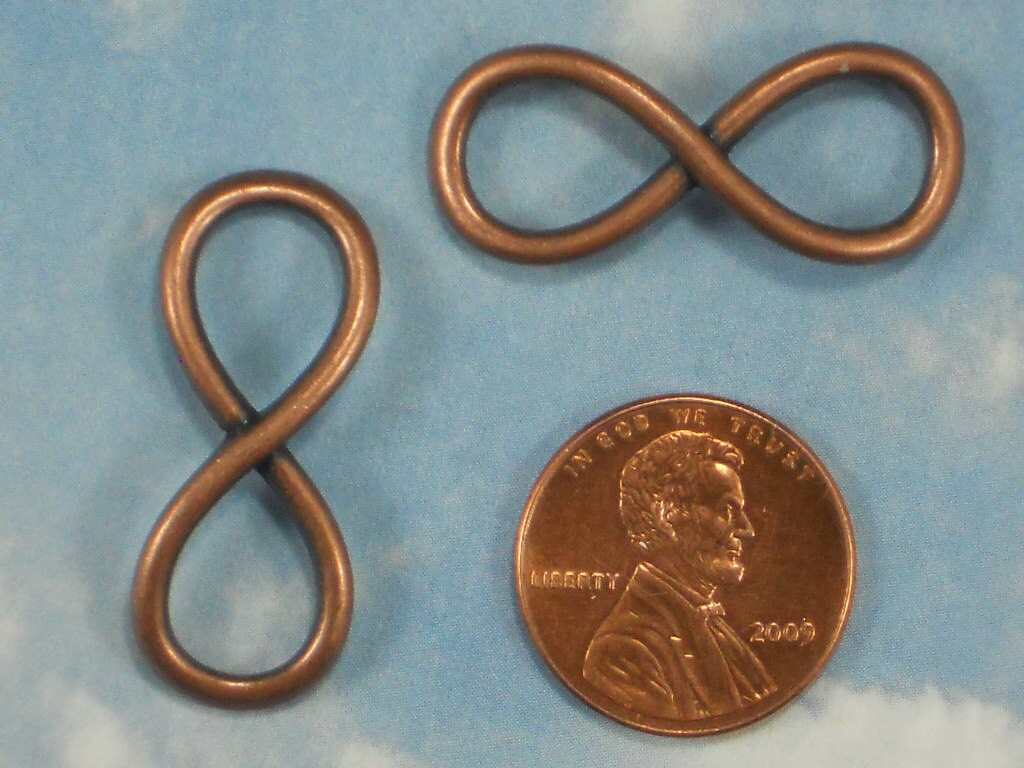10 Large Infinity Charms Copper Dangles 30mm Classic Figure 8 | Etsy