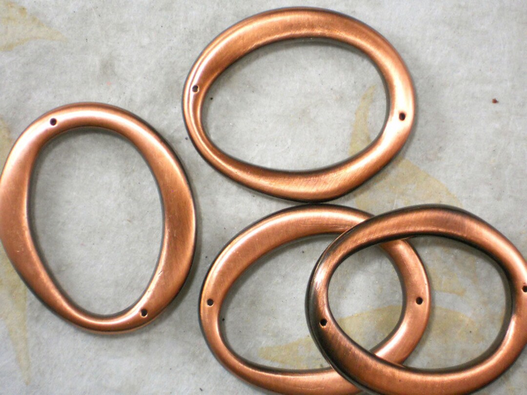 4 Large Links Connectors Beads Copper Tone Acrylic 48mm X 40mm C494 - Etsy
