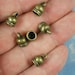 20 Bronze Bell End Caps Round Drops Dangles Glue in Cap Lead & Nickel ...
