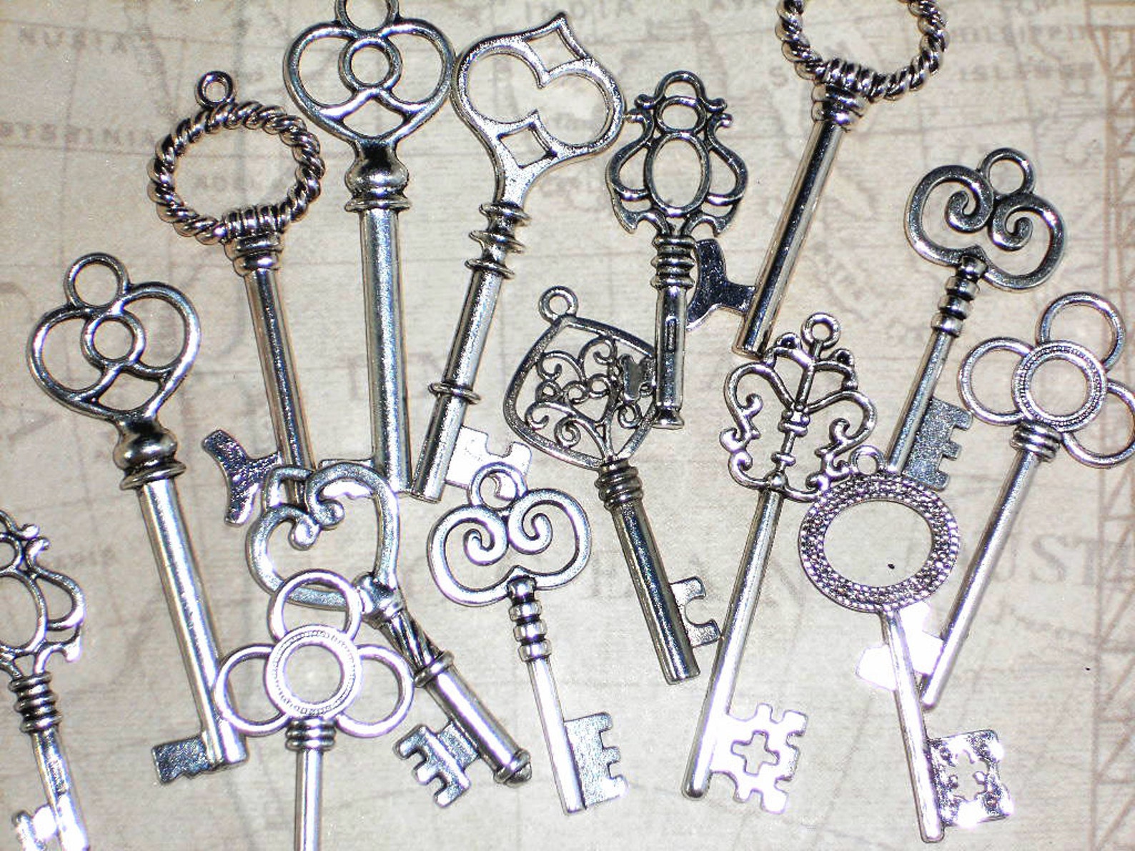 100 Wedding Keys Ultimate Collection Silver Skeleton M to L - Etsy