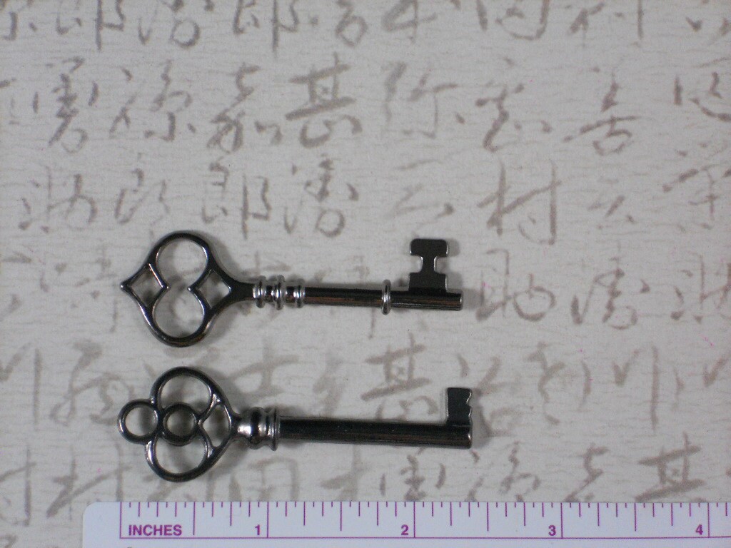 10 Skeleton Keys Gun Metal Black the Twins Large Pendants - Etsy