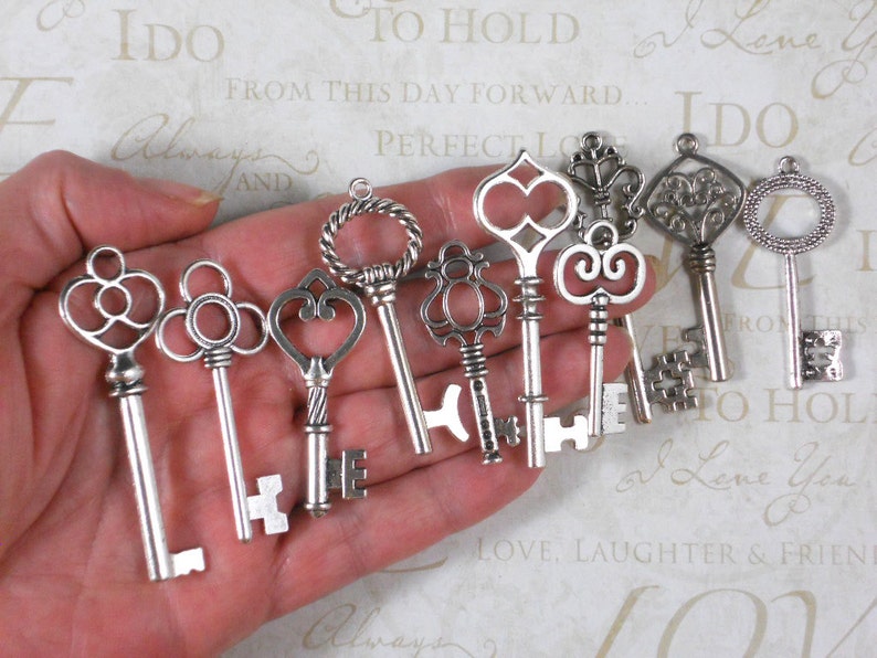 100 Wedding Keys Ultimate Collection Silver Skeleton M to L - Etsy