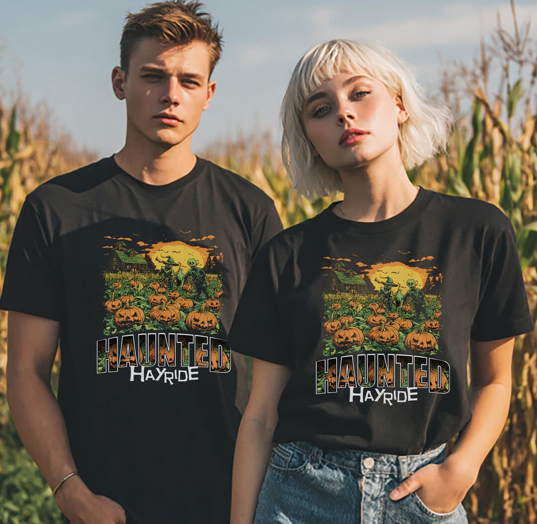 Haunted Hayride, Halloween, Halloween Graphic T-shirt, Halloween ...