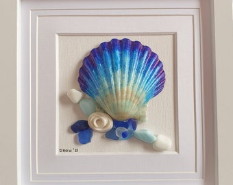 Scallop Shell Art | Etsy