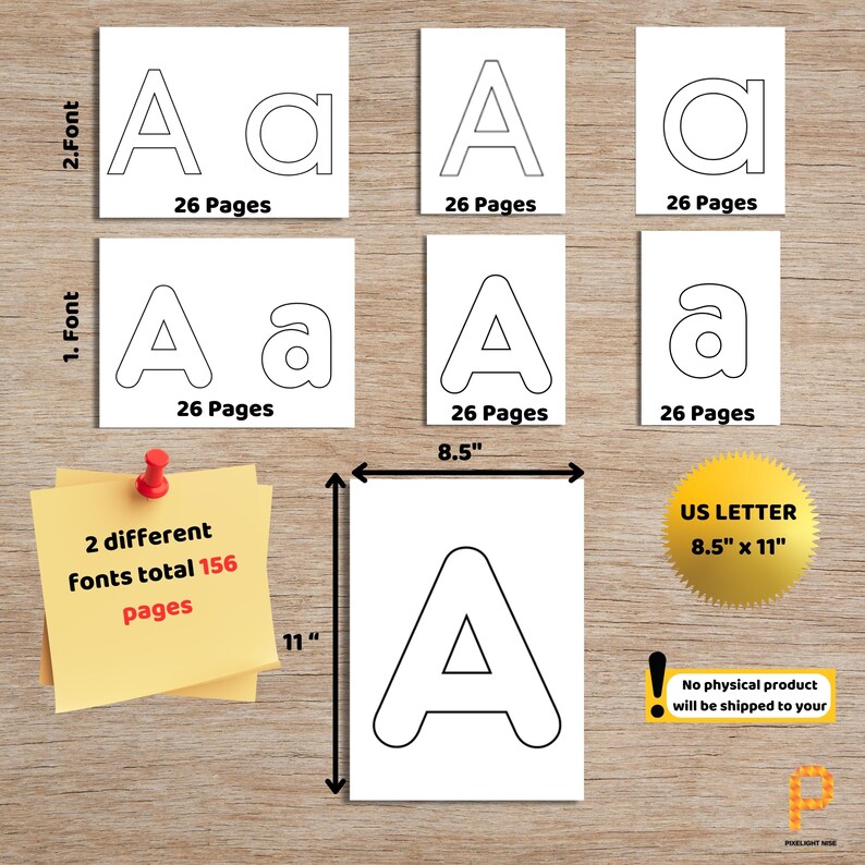 Upper and Letter Pages for Kids Alphabet Crafts, Printable for ...