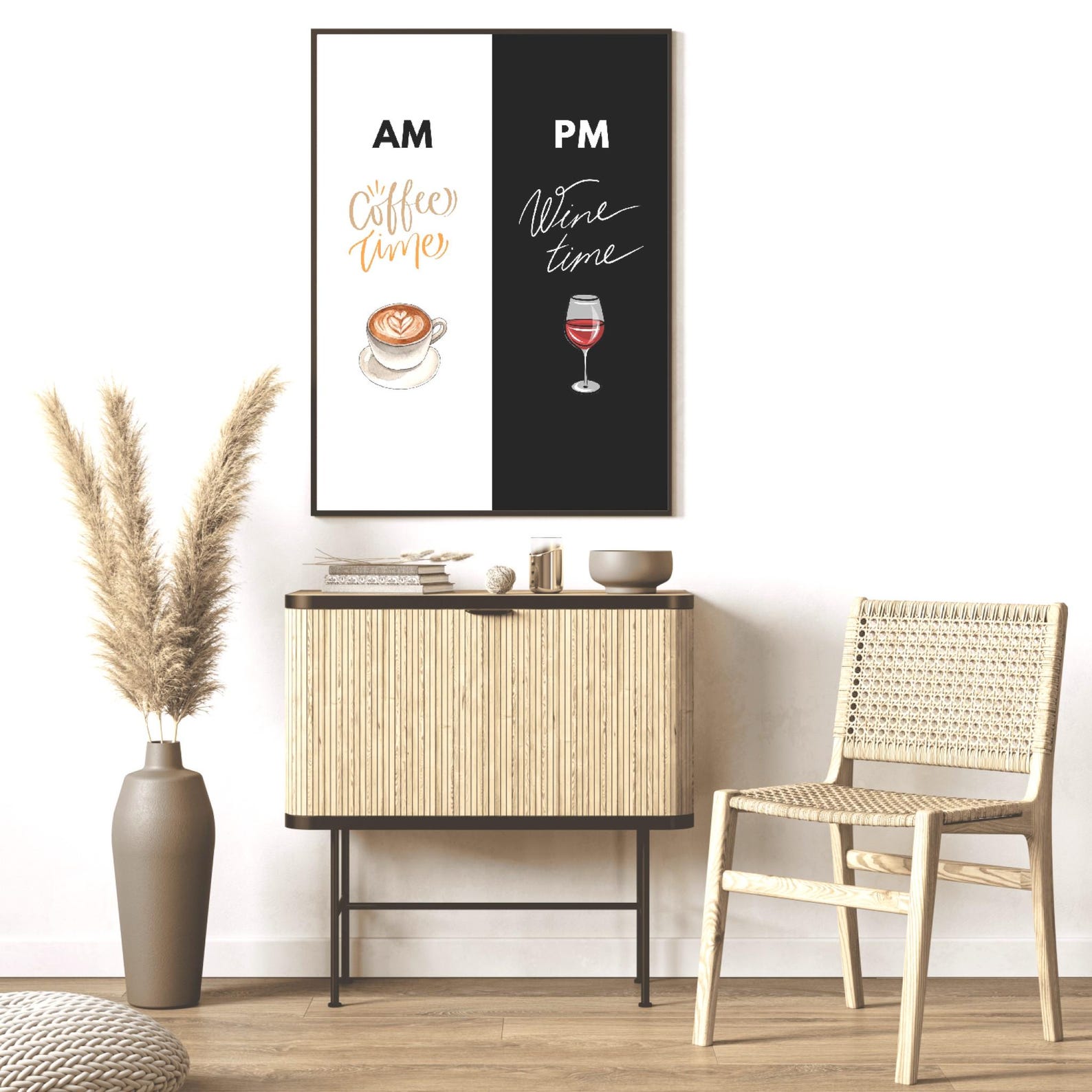 AM PM Coffee Definition, Am Pm Sign, Printable Wall Art, Coffee Sign ...