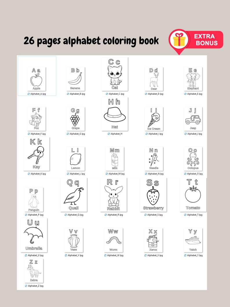 Colorful Alphabet Poster: Kids ABC Learning, Homeschool Printable ...