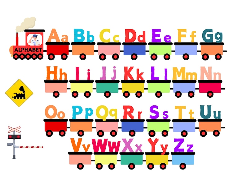 Train Alphabet, Childrens Alphabet, Train Letters, Kids Alphabet ...