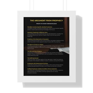 Argument From Prophecy Poster Proof of Divine Foreknowledge - Etsy