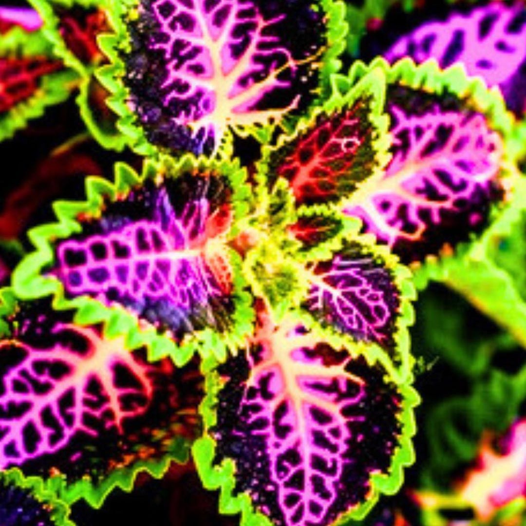 Rare Rekwiat Coleus Rainbow Seeds Colorful Solenostemon Scutellarioides ...