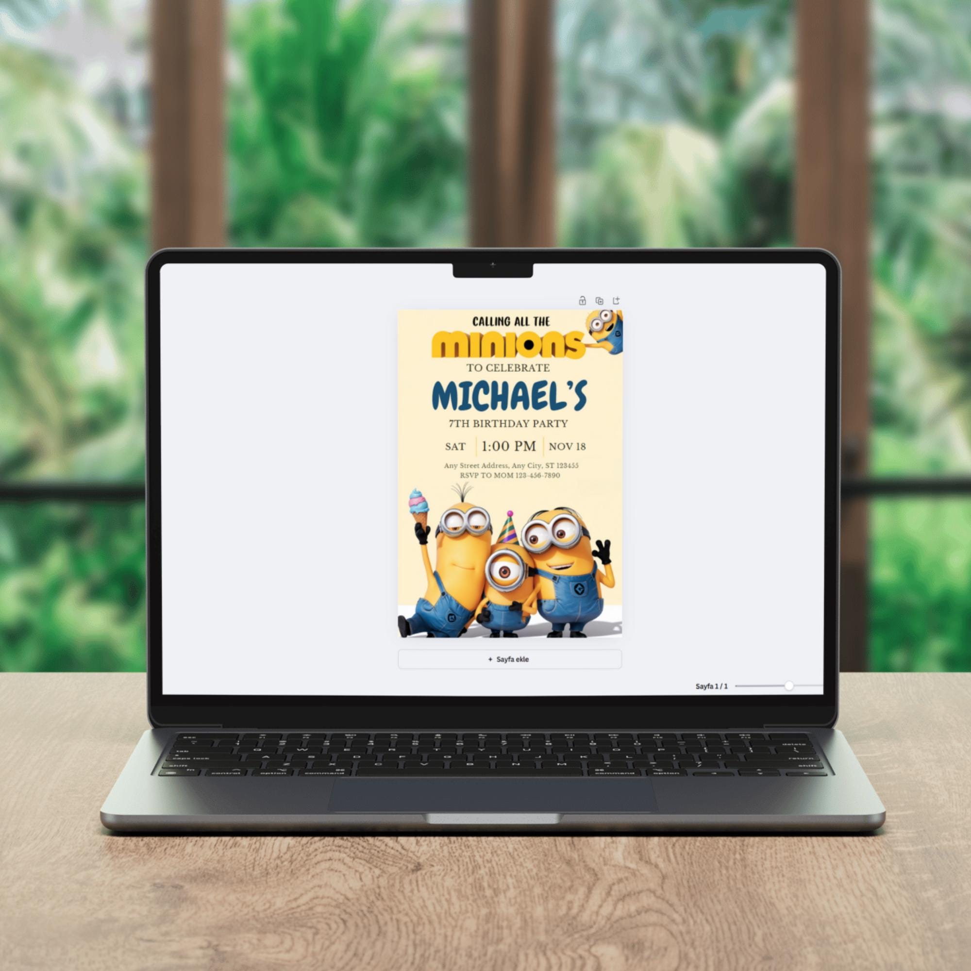 Editable Minion Birthday Invitation, Printable Party Invite, Digital ...