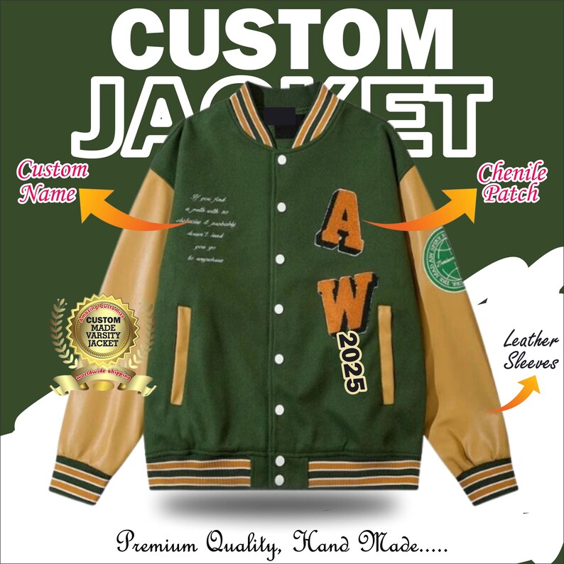 Design Your Own Varsity Letterman Jacket With Embroidery & Chenille ...