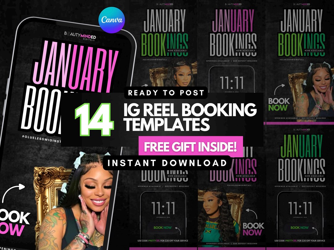 14 Instagram Reel Booking Flyers, IG Reel Booking Flyers, January ...