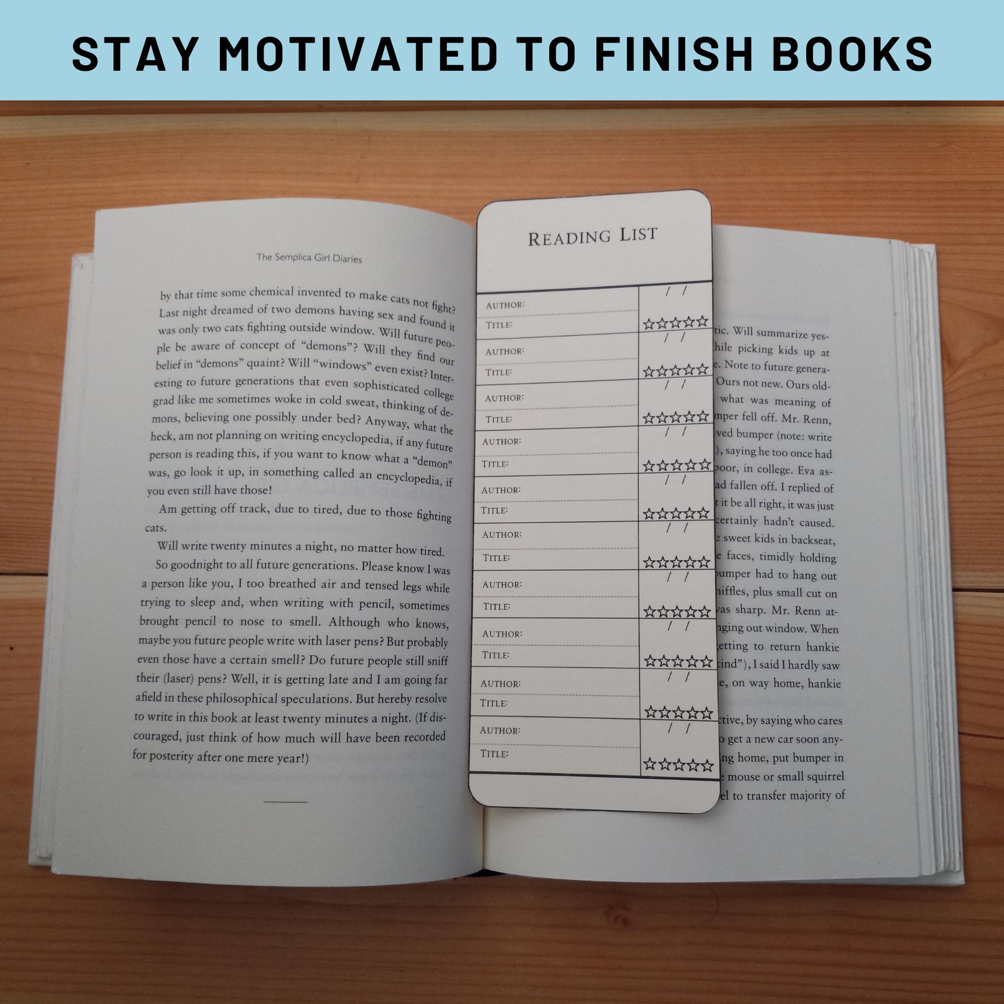 2025 & Undated Reading List Bookmark: Printable Book Tracker Set - Etsy