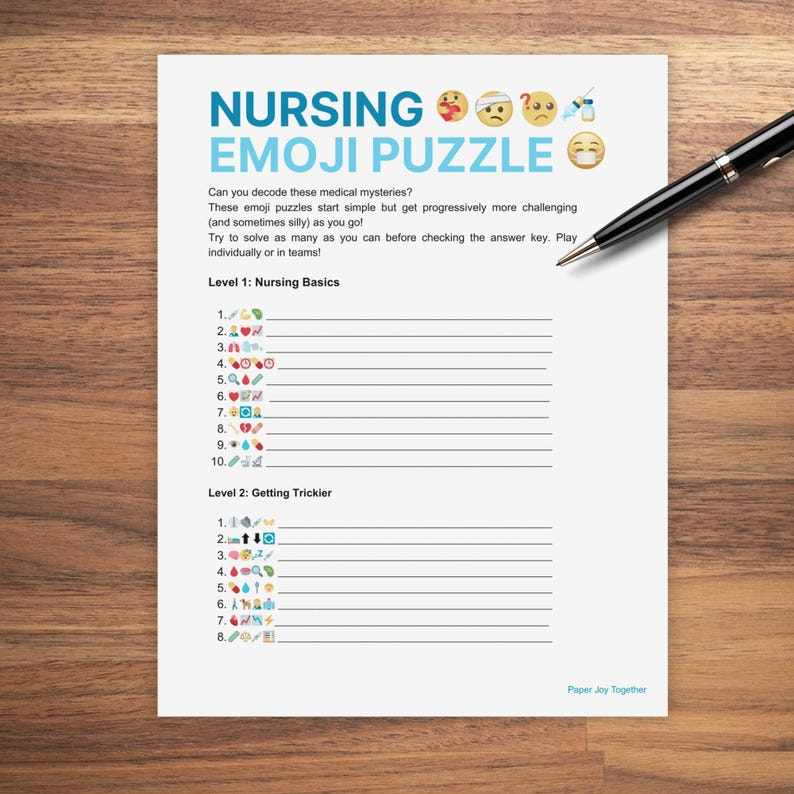 Nursing Week Mini Games Bundle | Printable | Nursing Week Funny Games ...