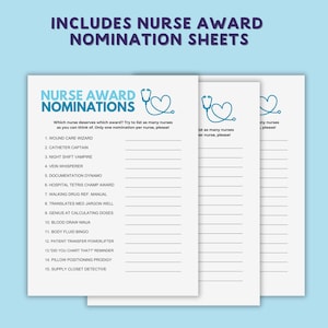 Funny Nurse Award Certificates: 60 Printable Awards (canva Template) - Etsy