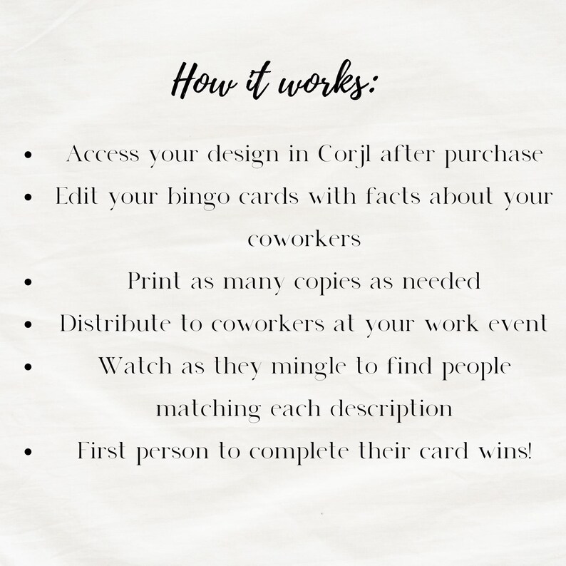 Editable Find the Coworker Bingo Game | Office Icebreaker Game | Edit With Corjl in Browser ...