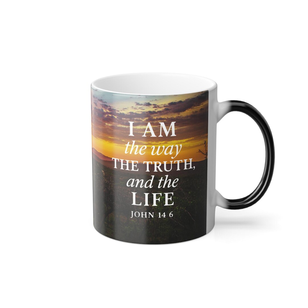 John 14:6 Bible Verse Color Changing Mug, Religious Gift - Etsy
