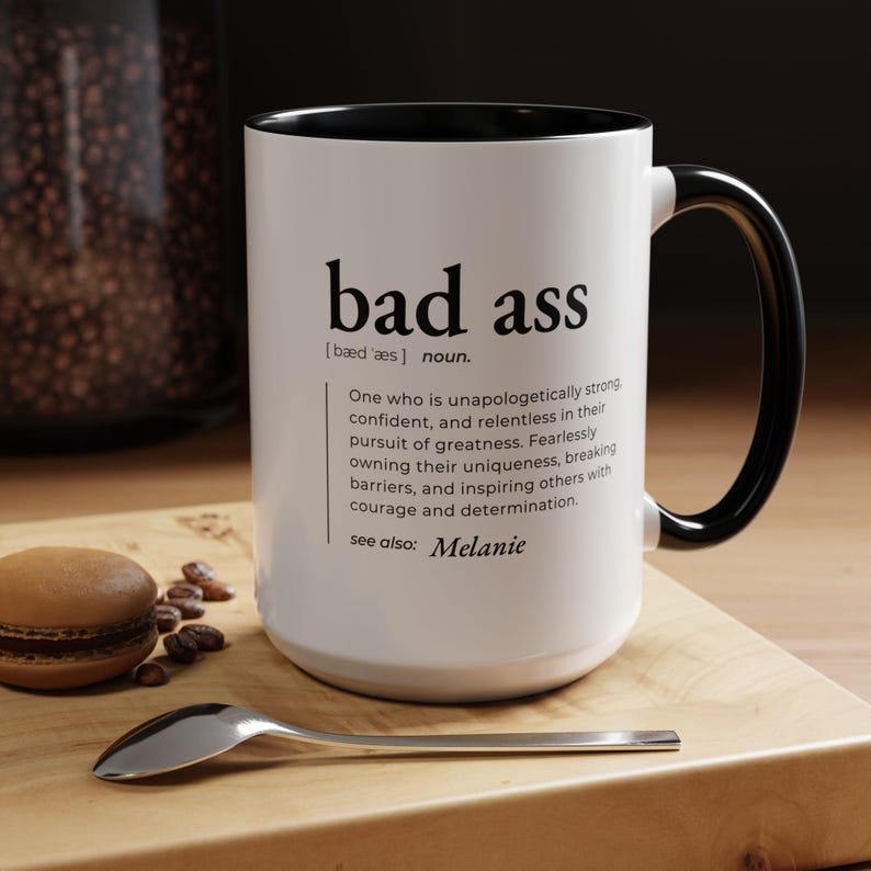 Bad Ass Custom Name Mug, Empowering Gift for Coworkers, Moms ...
