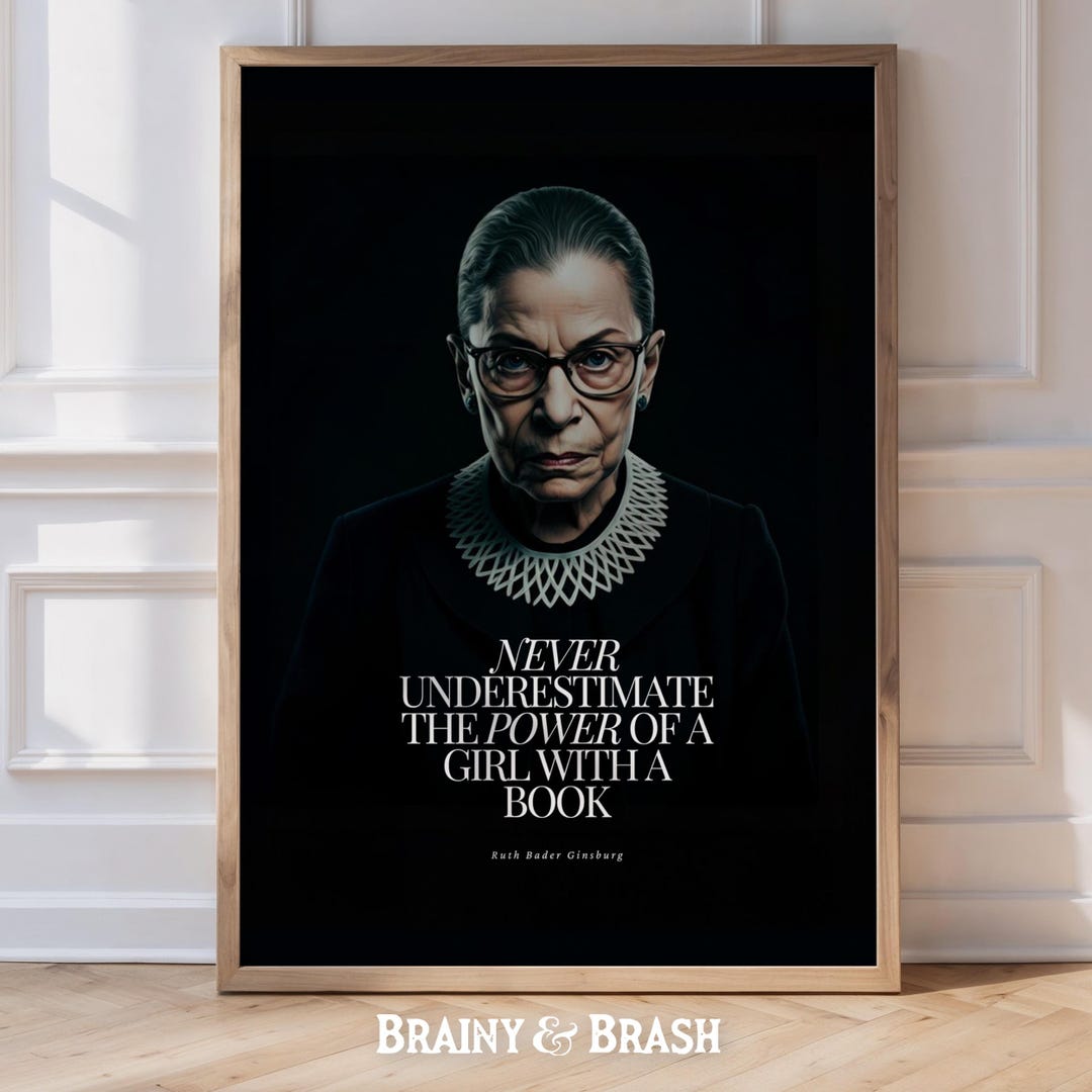 Empowering Ruth Bader Ginsburg Poster, "never Underestimate the Power ...