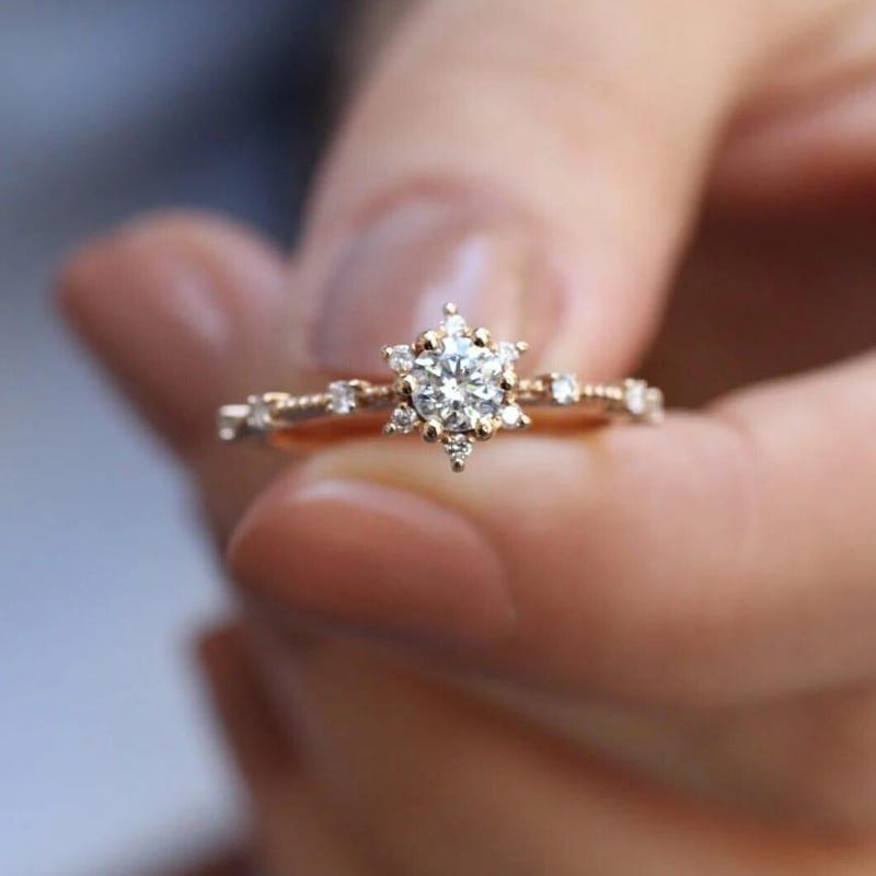 Minimal Diamond Ring - Etsy