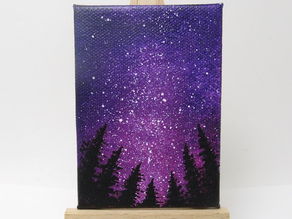Purple Night Sky Painting