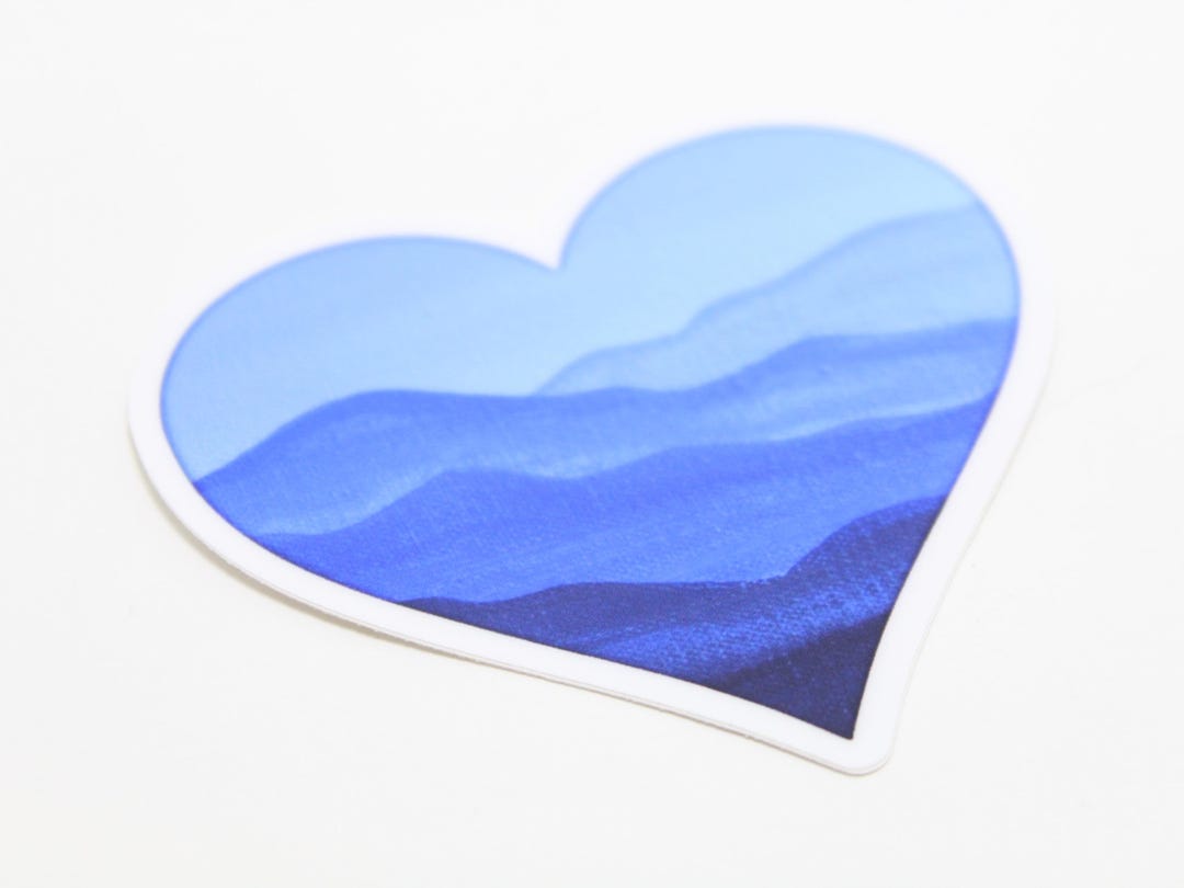 Hurricane Helene Relief - Mountain Heart Vinyl Sticker - Original Art ...