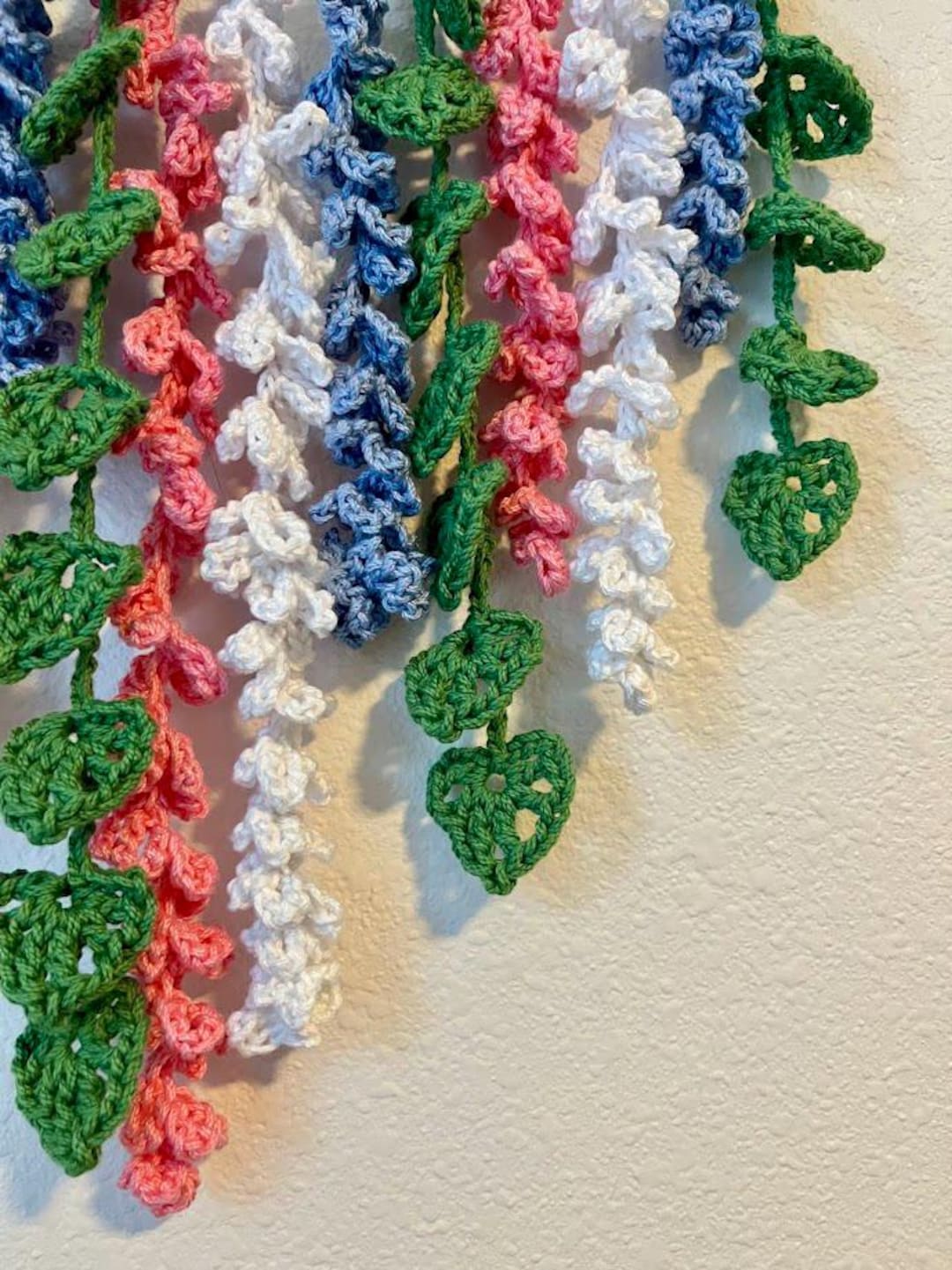 Crochet Pattern: Wisteria Wall Hanging | Flower Fairy Garland Artsy ...