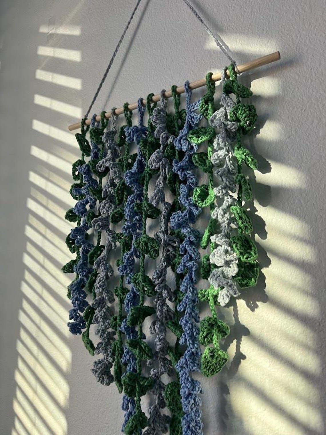 Crochet Pattern: Wisteria Wall Hanging | Flower Fairy Garland Artsy ...
