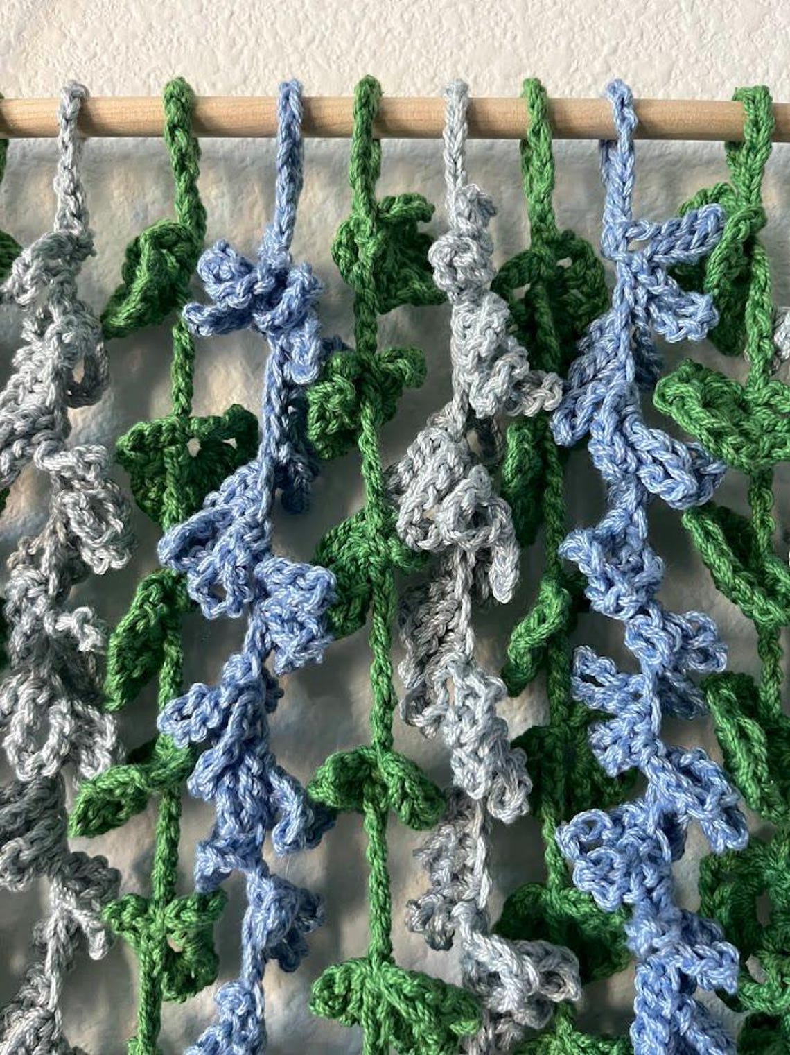 Crochet Pattern: Wisteria Wall Hanging | Flower Fairy Garland Artsy ...