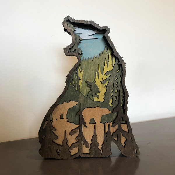 Layered Wood Art - Etsy