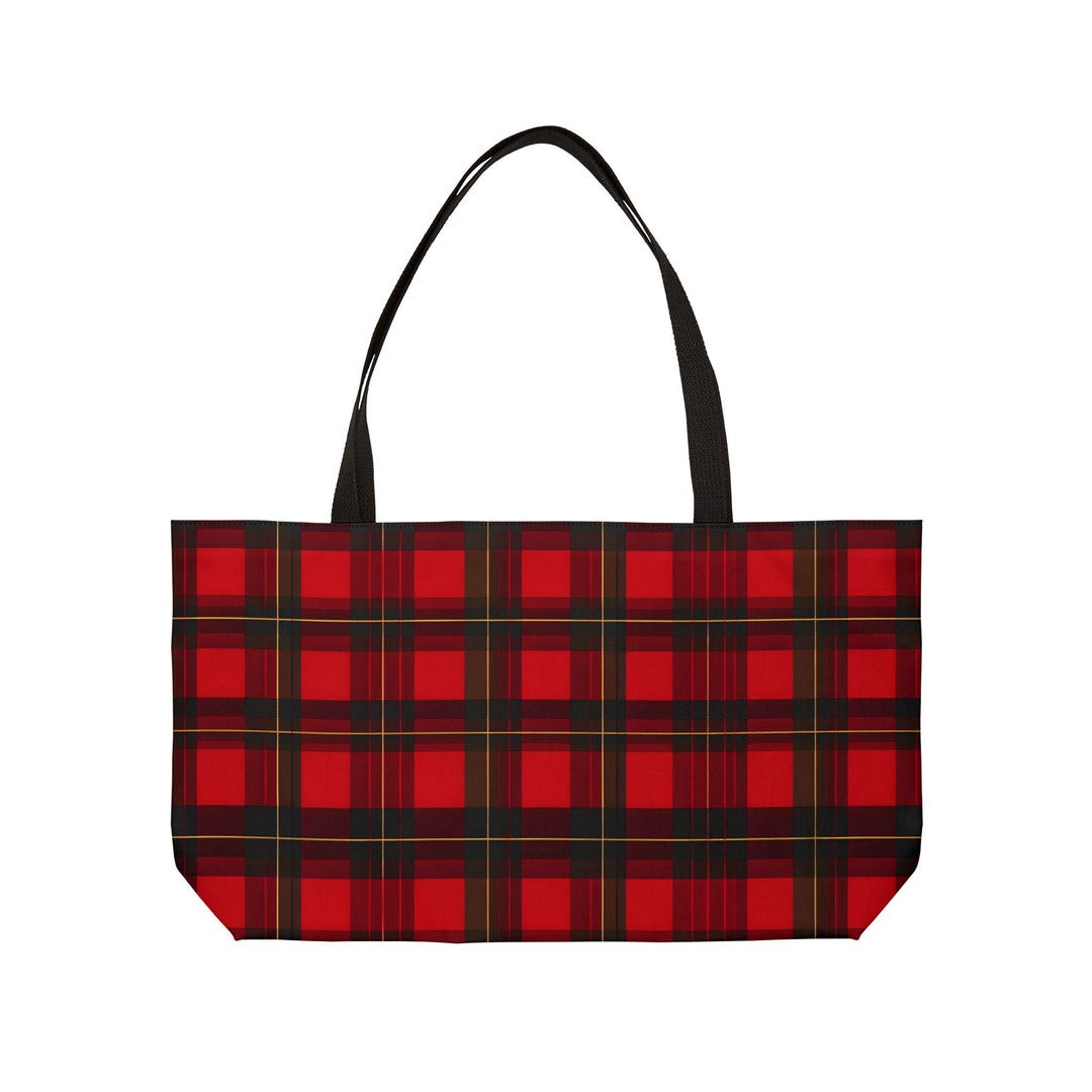 Buffalo Plaid Weekender Tote Bag Red and Black Checkered Christmas ...